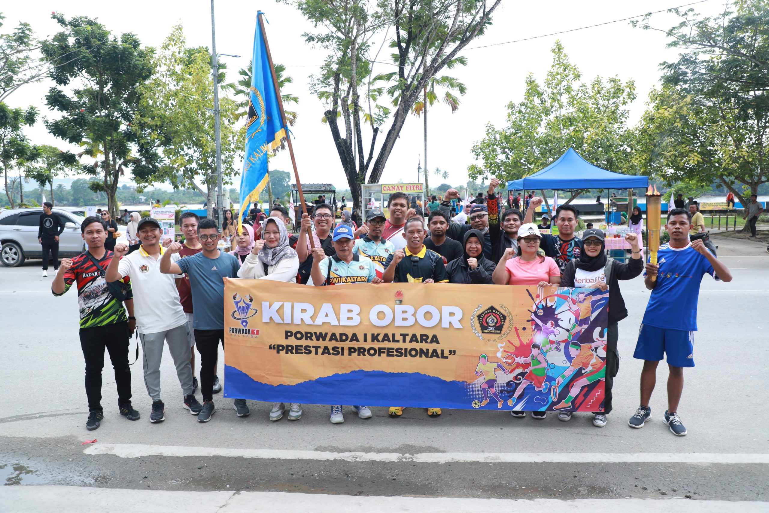 Kirab Obor Porwada I Kaltara, PWI Bulungan Target Juara Umum – PWI Nunukan